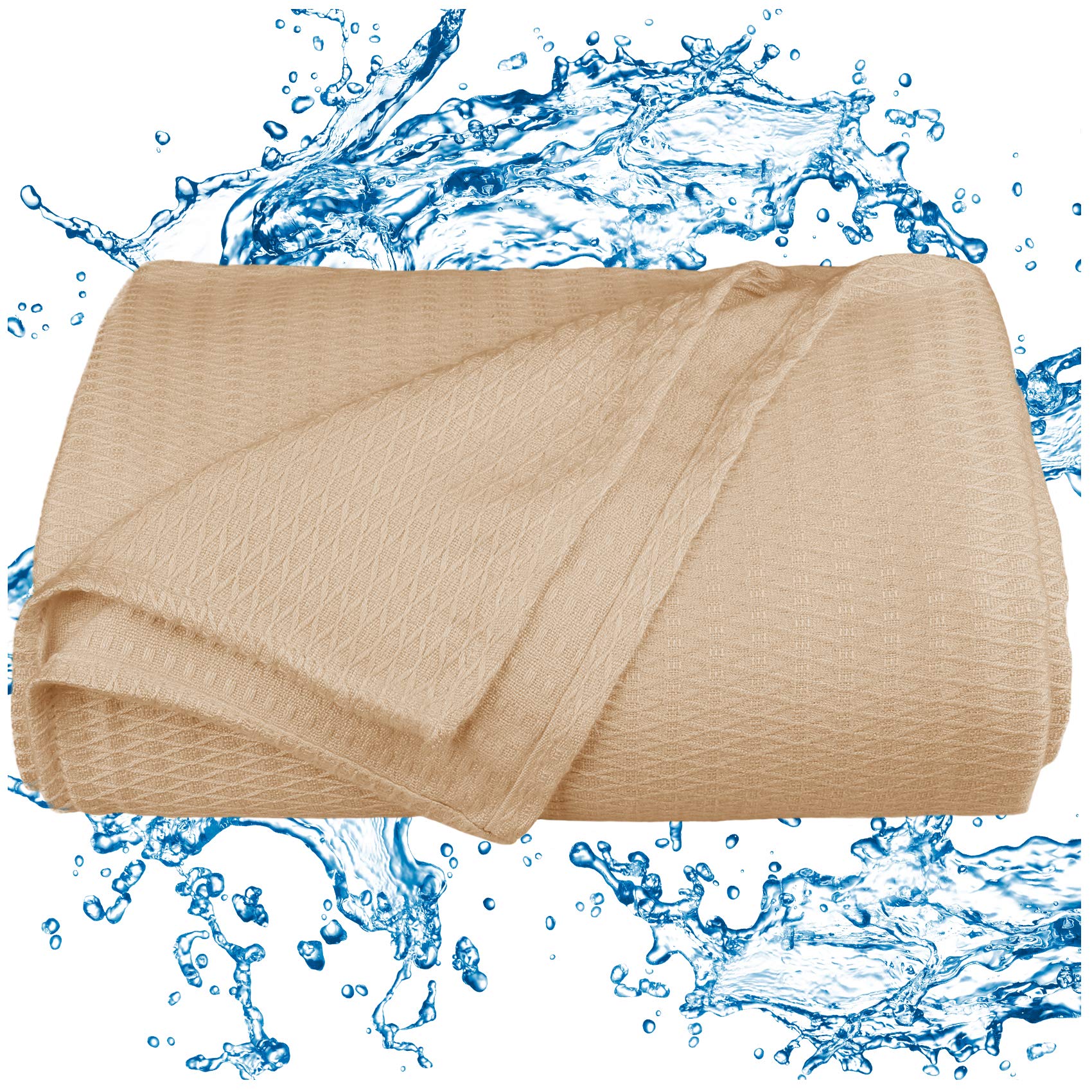 Cooling Blanket Full Size - 100% Rayon Derived from Bamboo, Summer Blanket for Hot Sleepers, Soft Comfy Lightweight Cool Blankets for Hot Sleepers (80x91 inches)