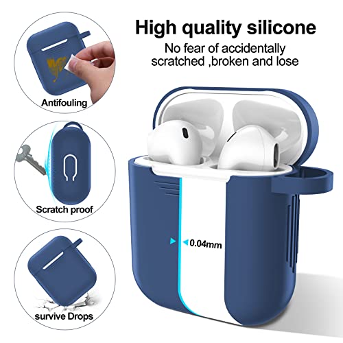 Kurdene Compatible AirPods Case Cover Silicone Protective for Apple Airpod Case 2nd &1st Generation (2 Pack)