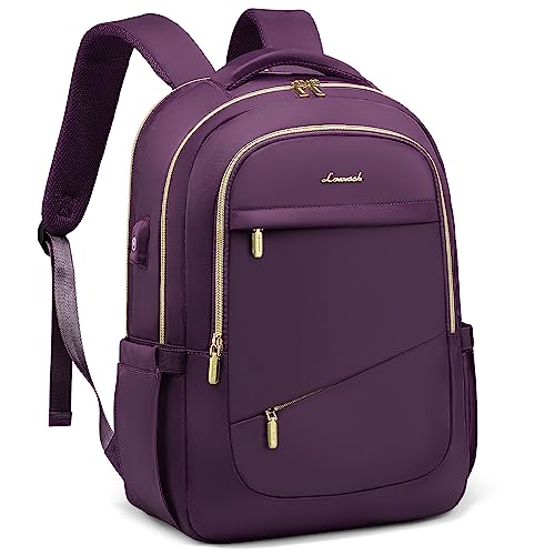 LOVEVOOK Laptop Backpack for Women, Slim Business Laptops Bag with Separate Computer Compartment Stylish Daypack for College Work Travel, Fits 15.6" Laptop