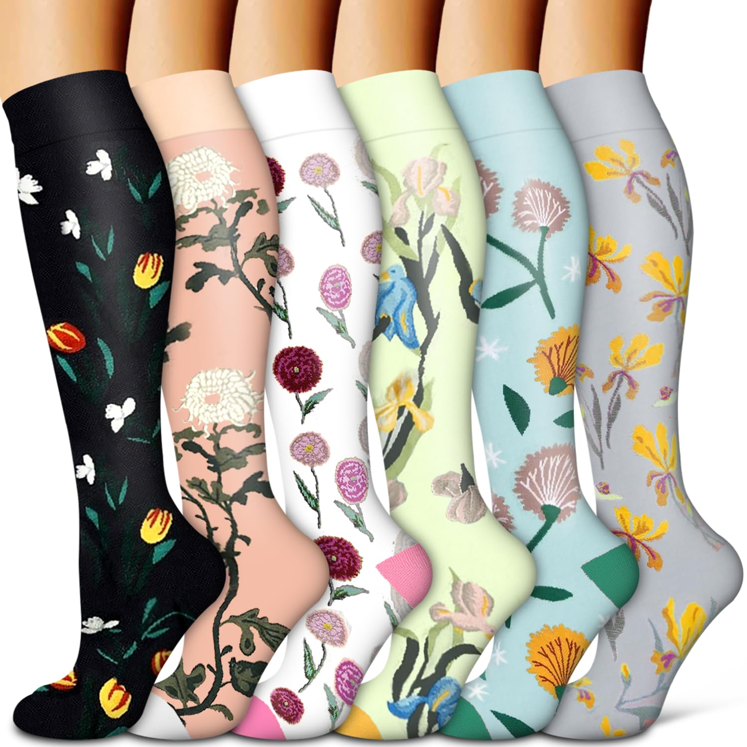COOLOVER Compression Socks for Women and Men - Best for Circulation, Running, Athletic, Recover, Nurse, Travel