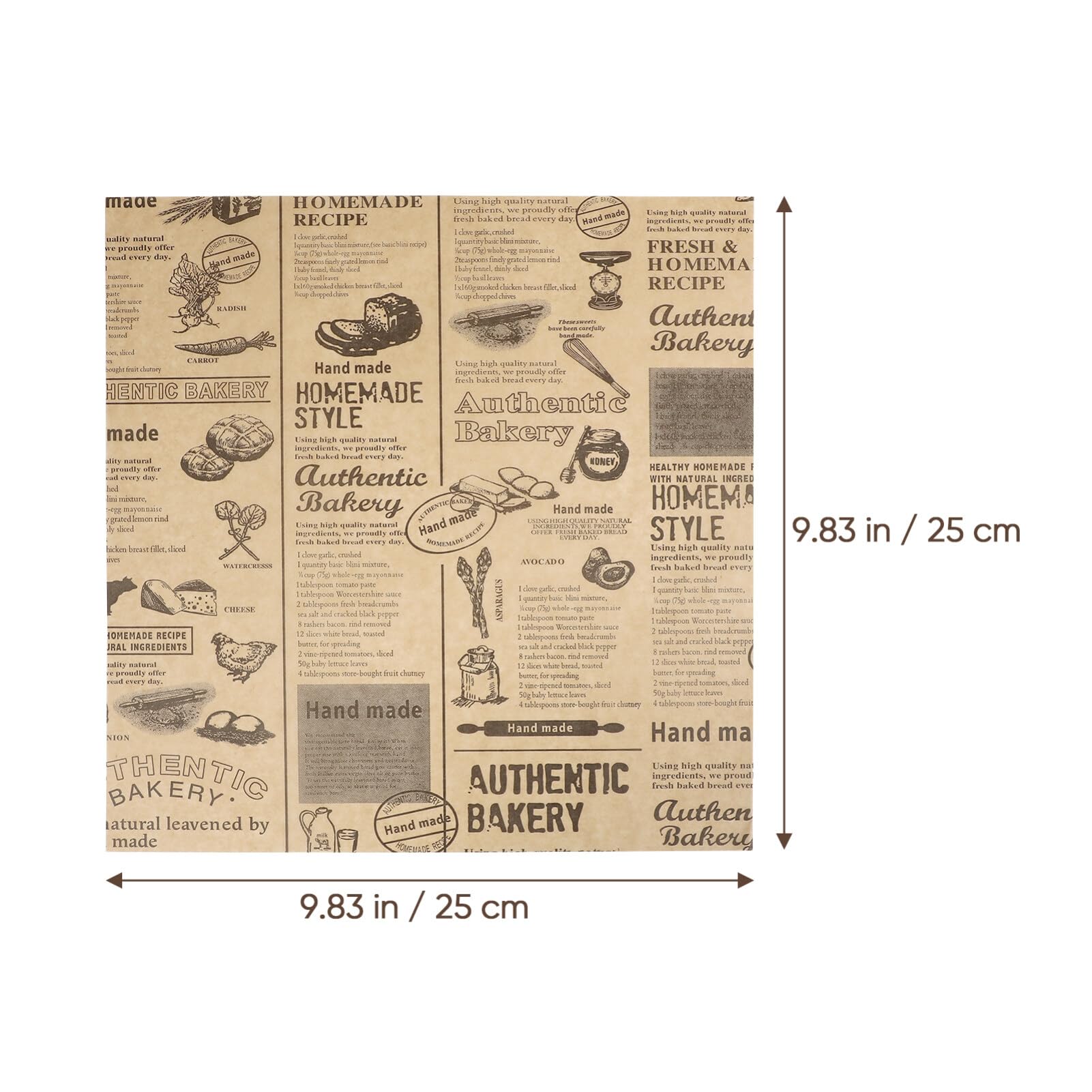 DOITOOL 50Sheets Deli Paper with Newsprint, Newspaper Theme Sandwich Wrapping Papers, Grease Resistant Food Wrap Paper for Home, Kitchen, Wrap Bread, Burger and Sandwich, 10 x 10 Inch
