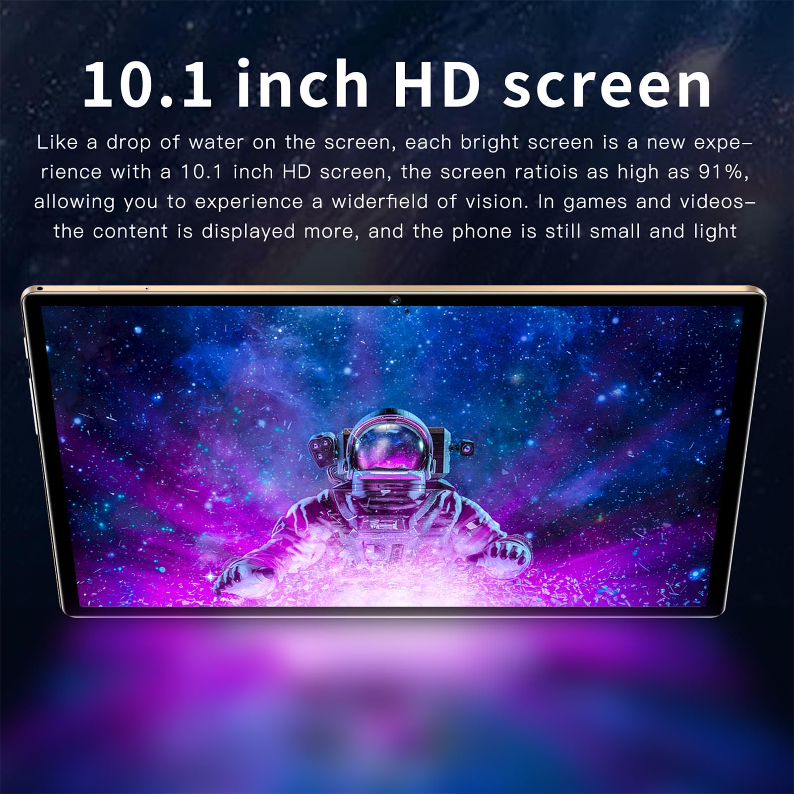ciciglow 10.1 Inch FHD Tablet, 8GB RAM 256GB ROM, Octa Core CPU, Dual Camera, 5G WiFi, 4G LTE Tablet with Case and BT Keyboard (US Plug)