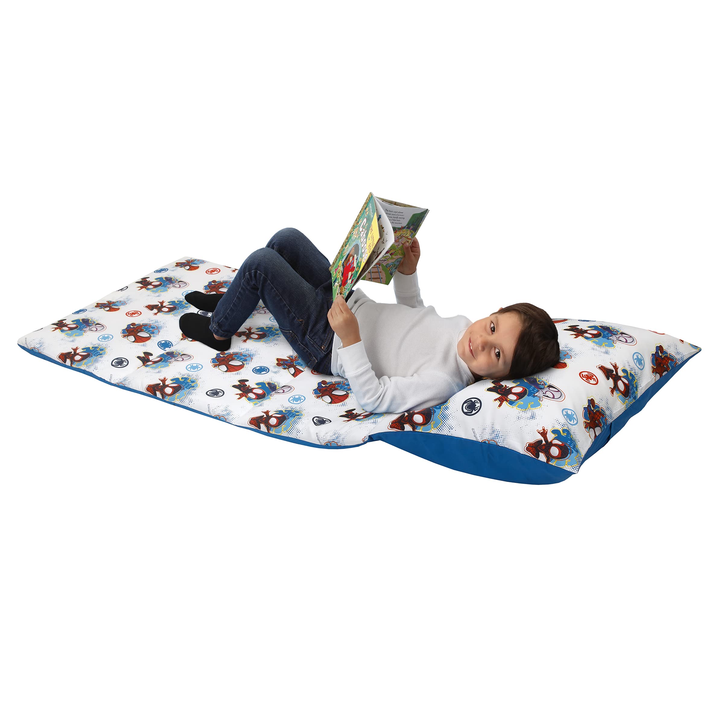 Marvel Spidey and his Amazing Friends Spidey Team Red, White, and Blue Deluxe Easy Fold Toddler Nap Mat
