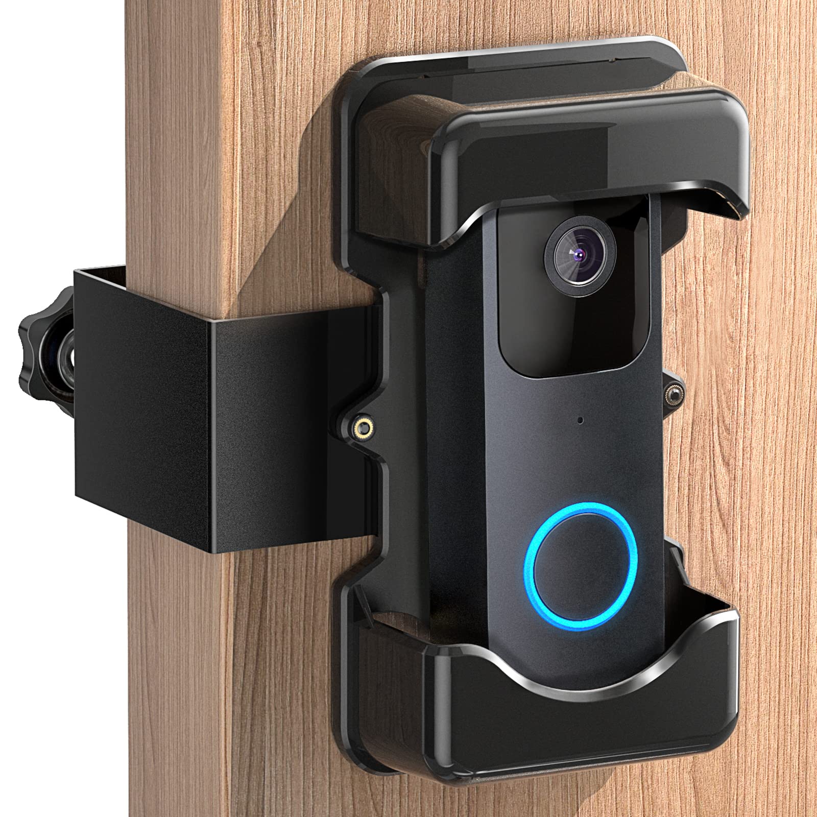 COOLWUFAN Anti-Theft Video Doorbell Mount, No-Drill Mounting Bracket for Most Brand Video Bell (White)