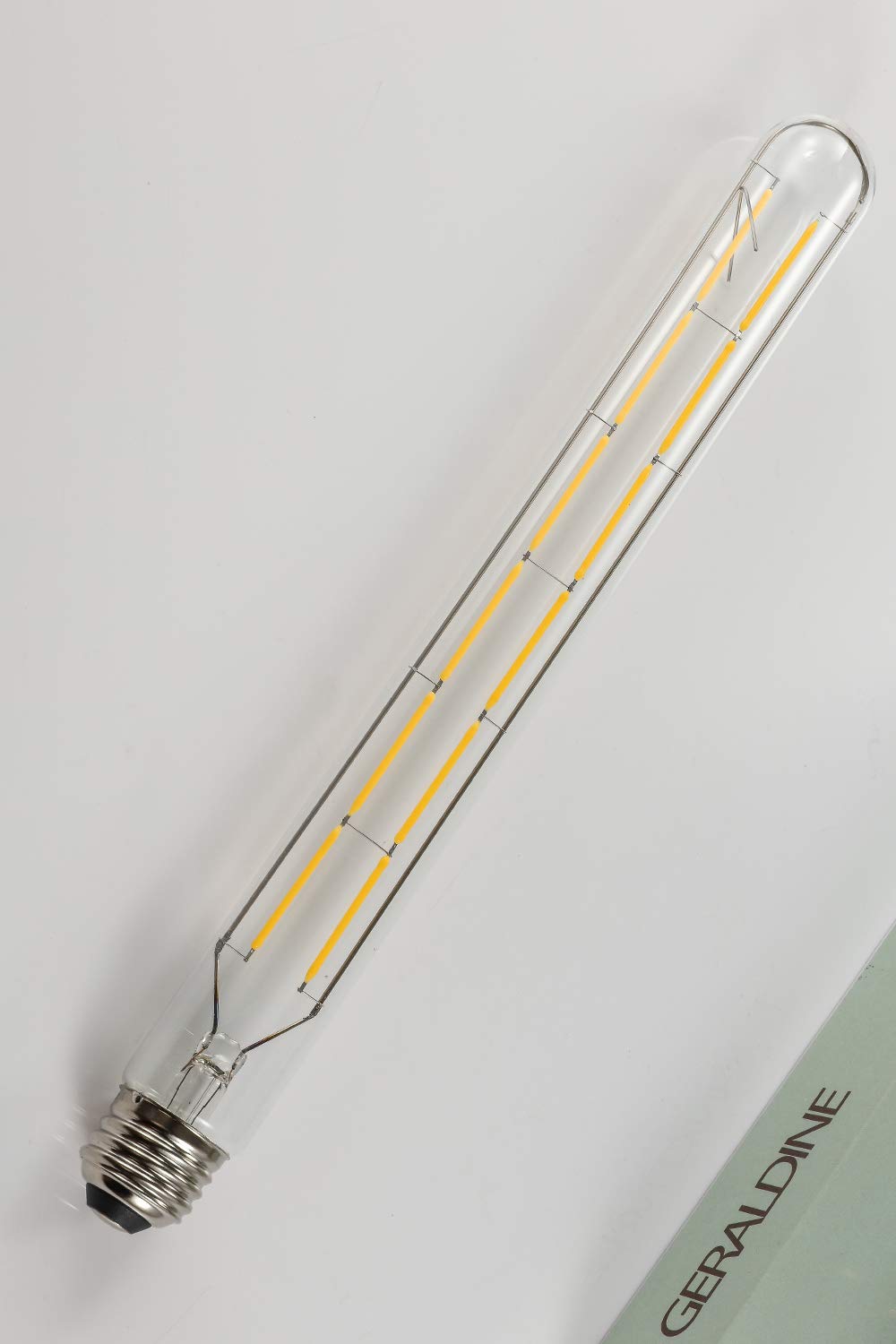 Dimmable Led Tubular Bulb 12W,3000K Soft White,T30 Long Tube Edison Led Vintage Filament Bulb,100W Equivalent,Clear Glass Cover, E26 Medium Base,4-Pack. (11.8in(300mm)-12W)
