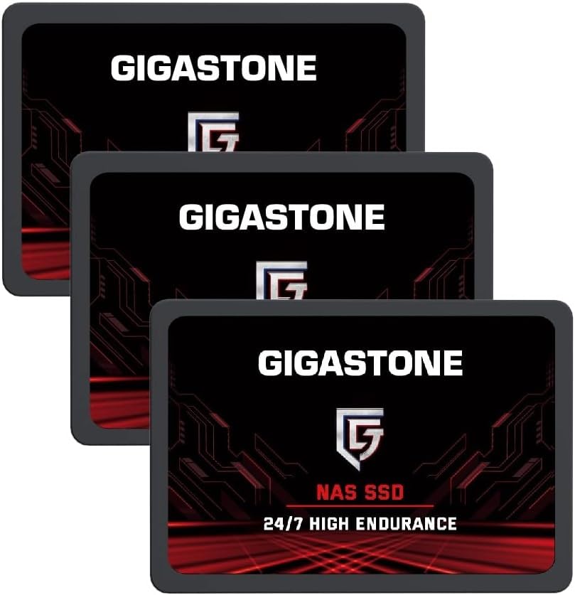 Gigastone SATA SSD 512GB (3-Pack) 2.5 inch SSD 550MB/s Upgrade Laptop PC Memory and Storage PS4 HDD Replacement 2.5" Internal Solid State Hard Drives SATA III SLC Cache 3D NAND Game Turbo Performance