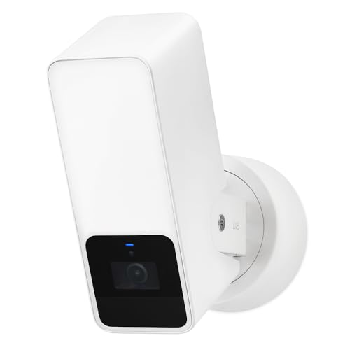 Eve Outdoor Cam (White Edition) ā Secure floodlight Camera, (HomeKit Secure Video), 1080p, Night Vision, Wi-Fi (2.4 GHz), Motion Sensor, Two-Way Communication, Flexible & Easy Installation