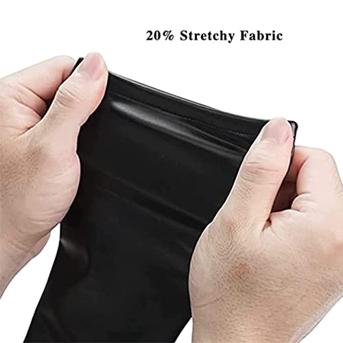 Luwint Women Long Leather Gloves, Black Wet Look Latex Gloves for Costume Dress Opera Party
