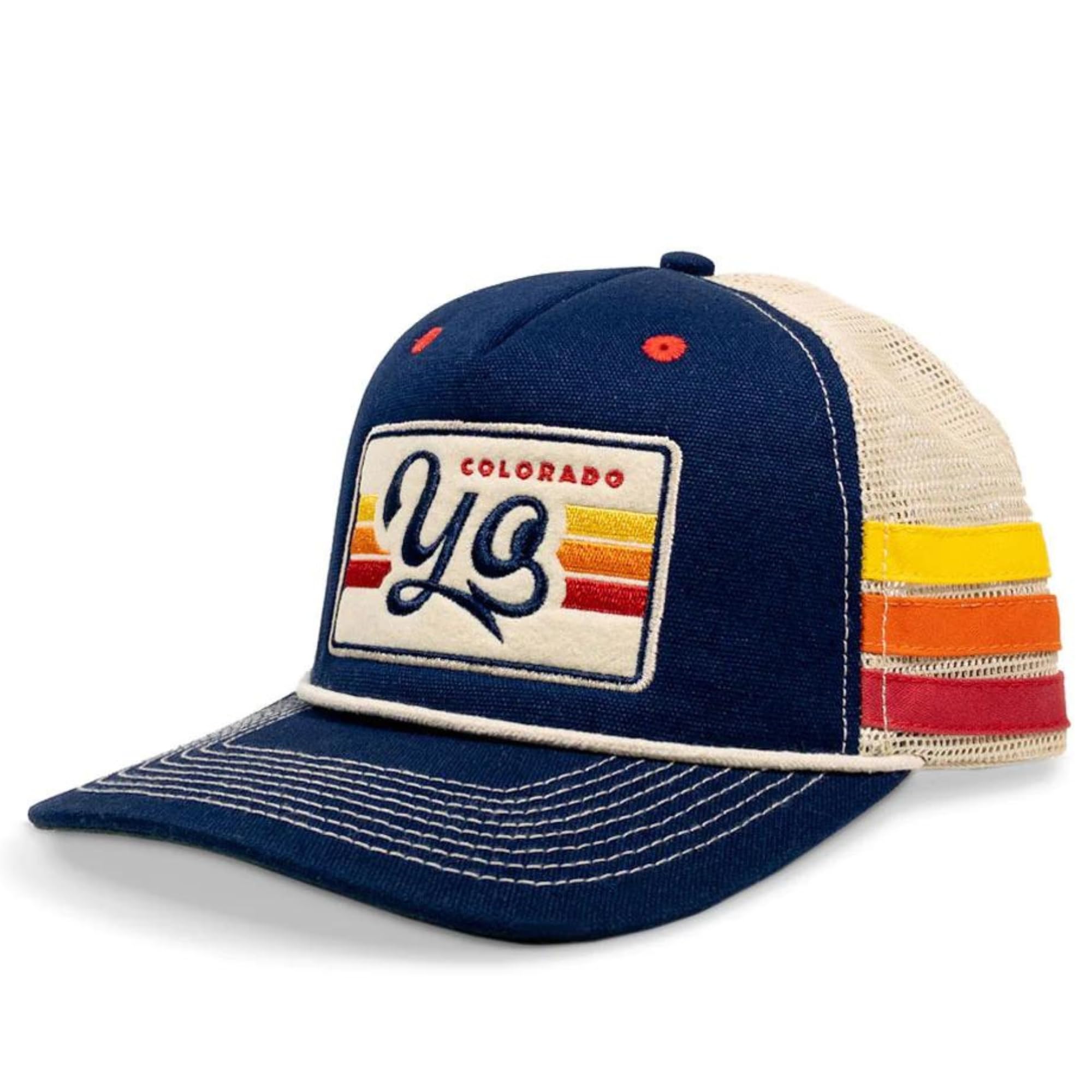 YoColorado Vintage Ranger Colorado Trucker Hat for Men & Women - Custom Hats with Double Snapback, One Size Fits Most