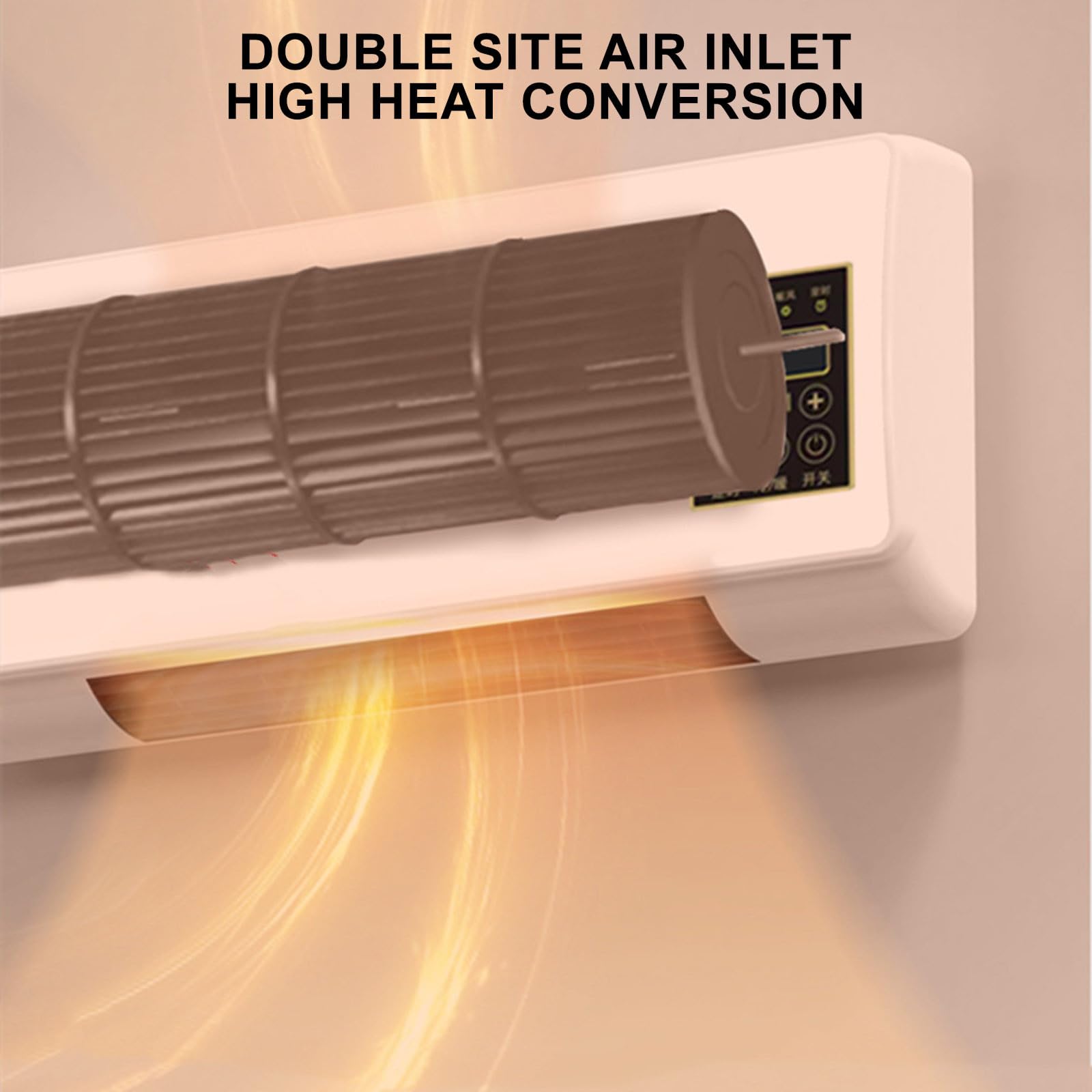 Generic Wall Mounted Air Conditioner & Heater, Portable Smart Air Conditioner, Ductless Wall Air Conditioner with Remote Control, Air Cooling Heating Fan for Bedroom Living Room (white)
