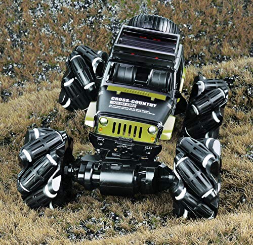 LOOZIX 1:16 Alloy Gesture Sensing Remote Control Car, Hand Controlled 360° Rotating 4WD 2.4Ghz RC Monster Trucks Stunt Vehicle Rechargeable Batteries for Kids