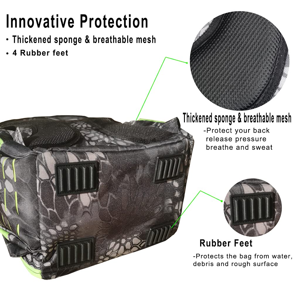 DORADA FISHING Tackle Backpack Large Waterproof Multifunctional Tackle Bag Storage Without Trays
