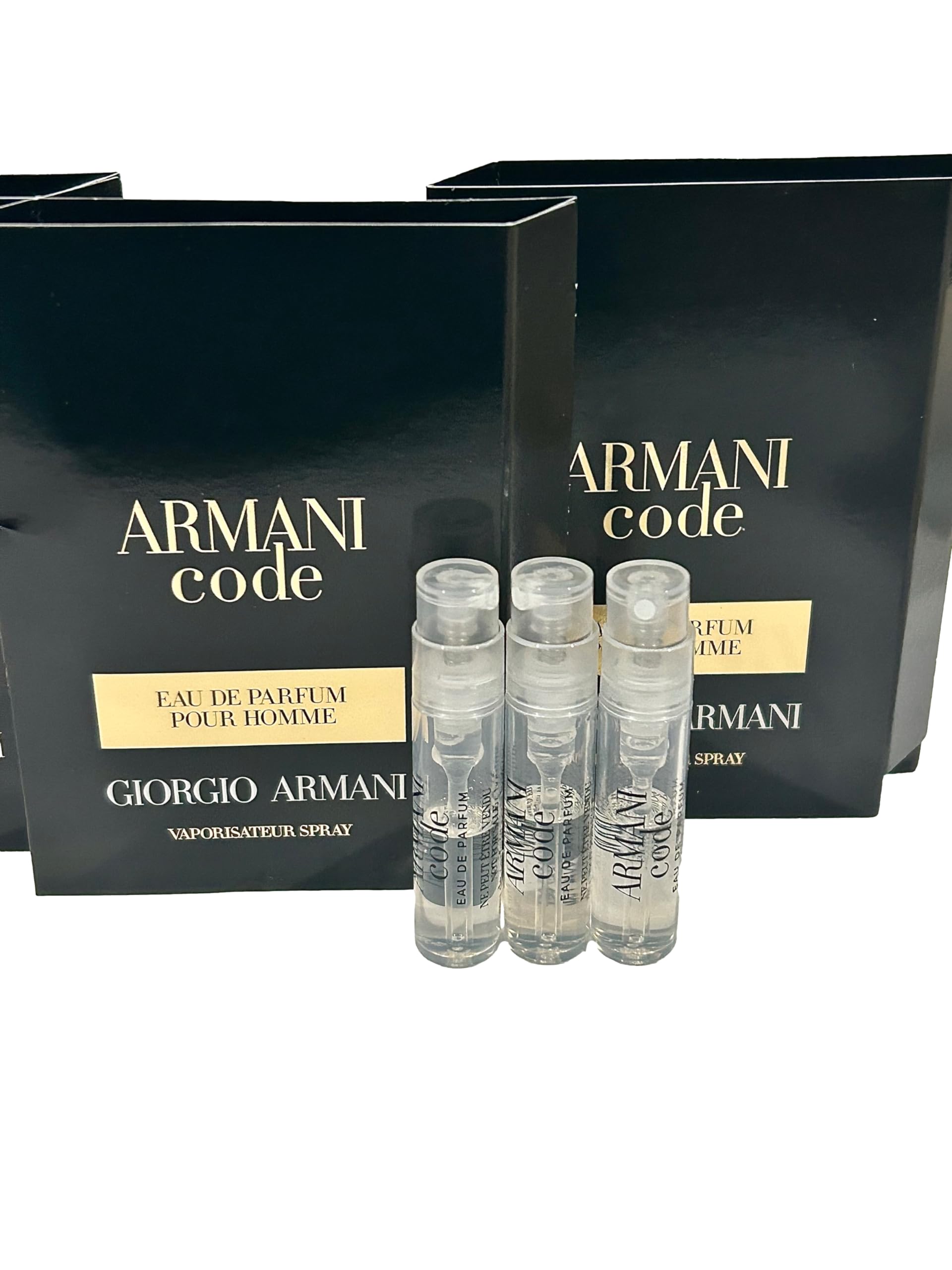 GIORGIO ARMANI ARMANI CODE EDP Men Sample Spray Perfume 1.2/0.04 3 PCS Set