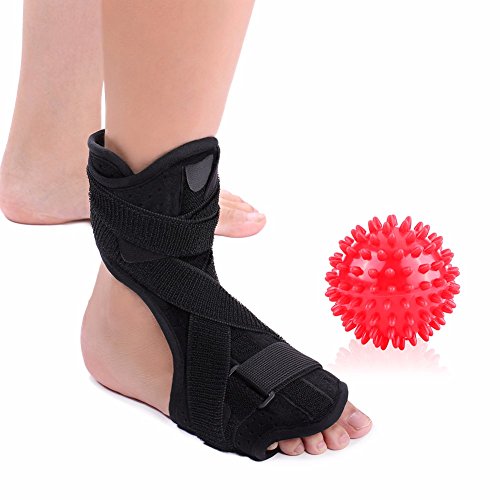 Night Splints for Plantar Fasciitis Dorsal Night Splint Foot Orthosis Stabilizer Foot Drop Ankle Splint Support Spiky Massage Ball