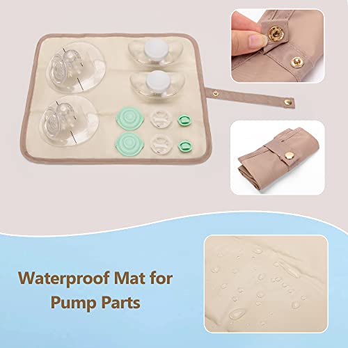 Luxja Wearable Breast Pump Bag (with a Breastmilk Cooler Bag, a Small Carrying Case and a Waterproof Mat), Pumping Bag Compatible with Momcozy, Willow and Elvie Breast Pump, Black