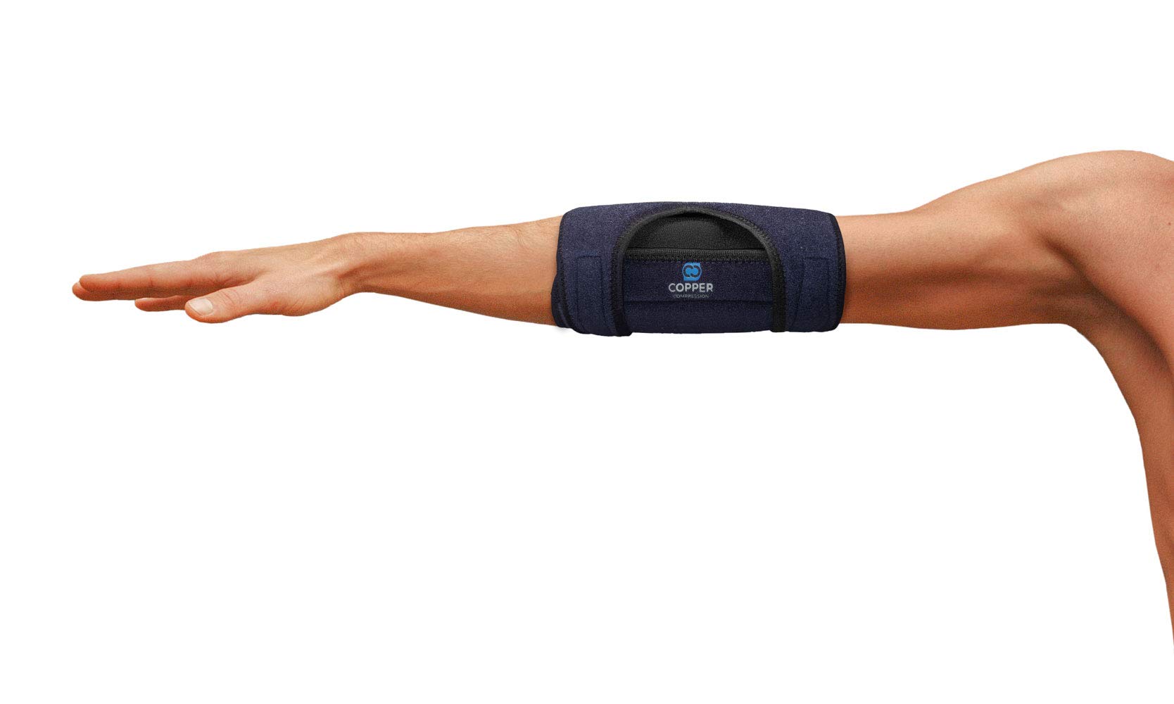 Copper Compression Elbow Immobilizer Orthopedic Brace for Men and Women. Cubital Tunnel Syndrome, Ulnar Nerve, Tendonitis, Golfers - Tennis Elbow. Adjustable Arm Splint Stabilizer + Protector