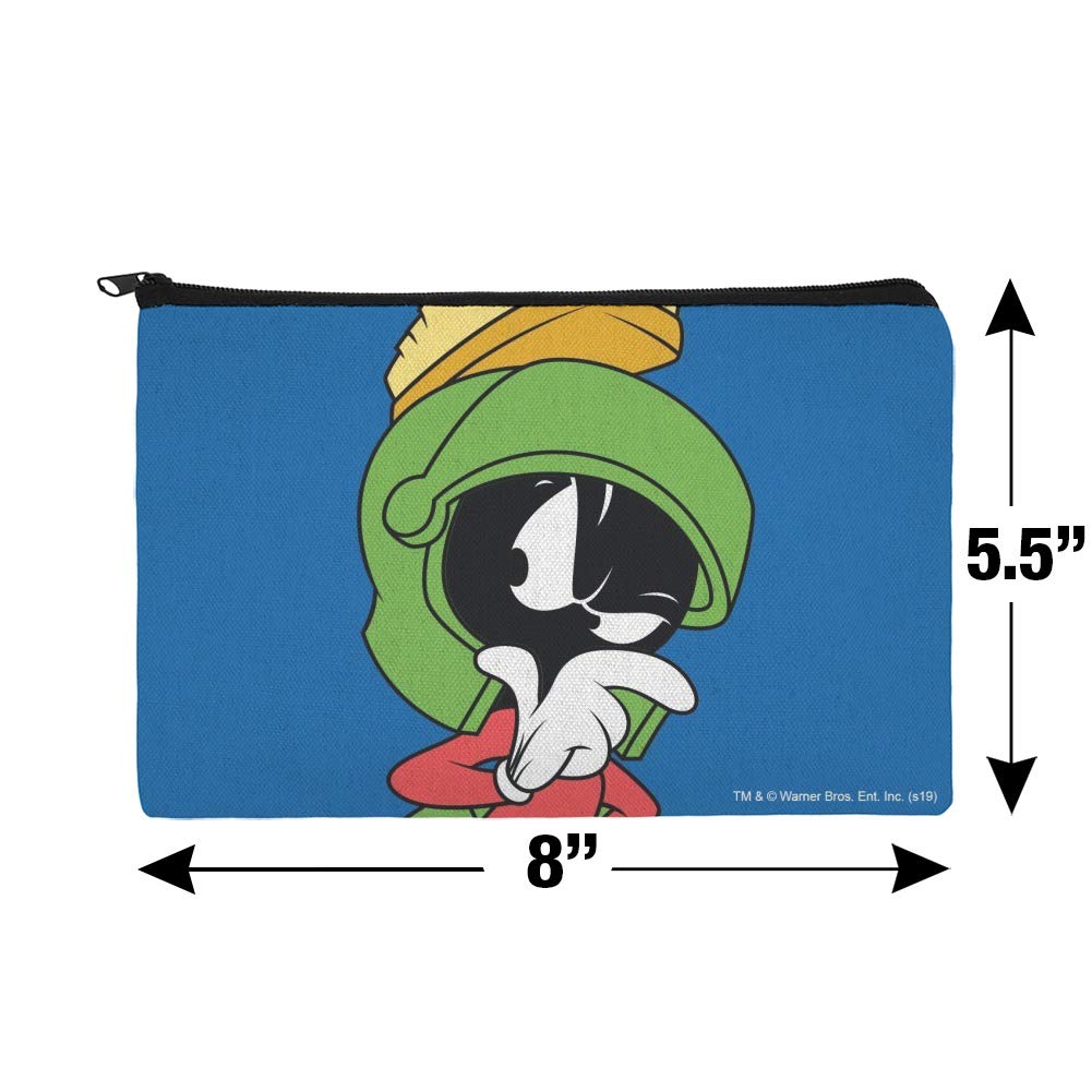 Looney Tunes Marvin The Martian Pencil Pen Organizer Zipper Pouch Case