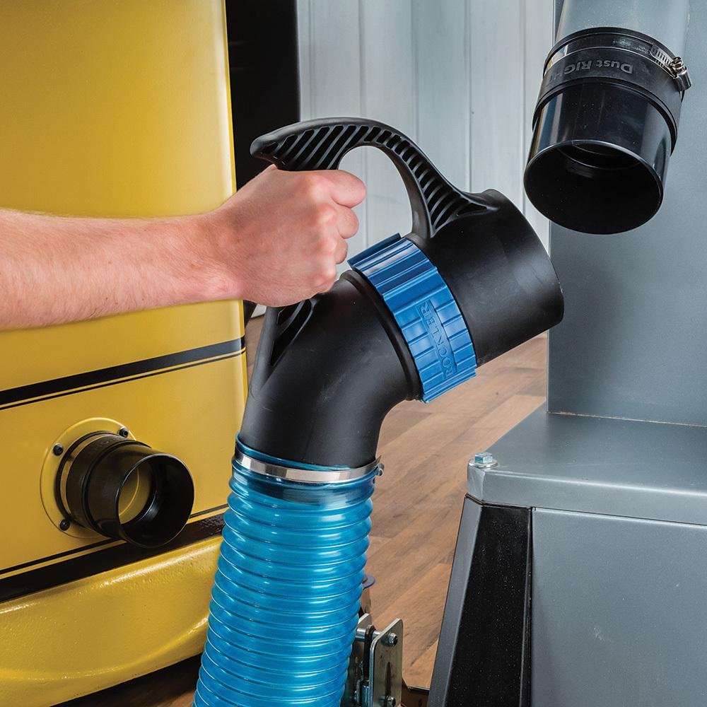 Dust Collector Accessories Kit Includes Quick Change Floor Sweep, Quick Change Handle, Extension Wand, & Removable Grate - Dust Collection & Air Filtration (Quick-Change Tool Set)