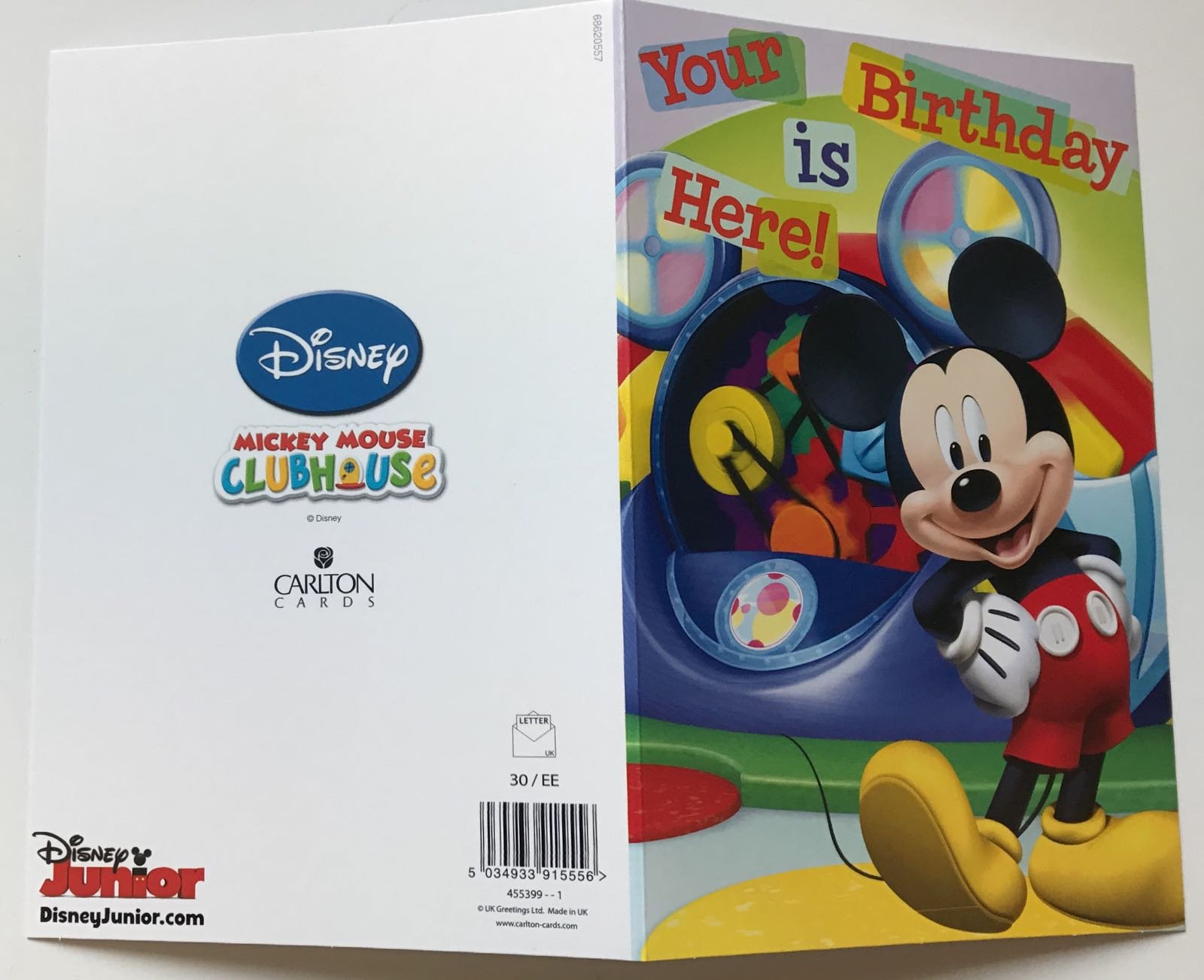 mickey mouse your birthday is here! happy birthday card