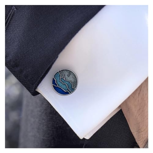 Color Matching Cufflinks Men's Shirts Cuff Buttons Shirt Cuff Nails Shirts Suit Cufflinks (Color : A, Size (A