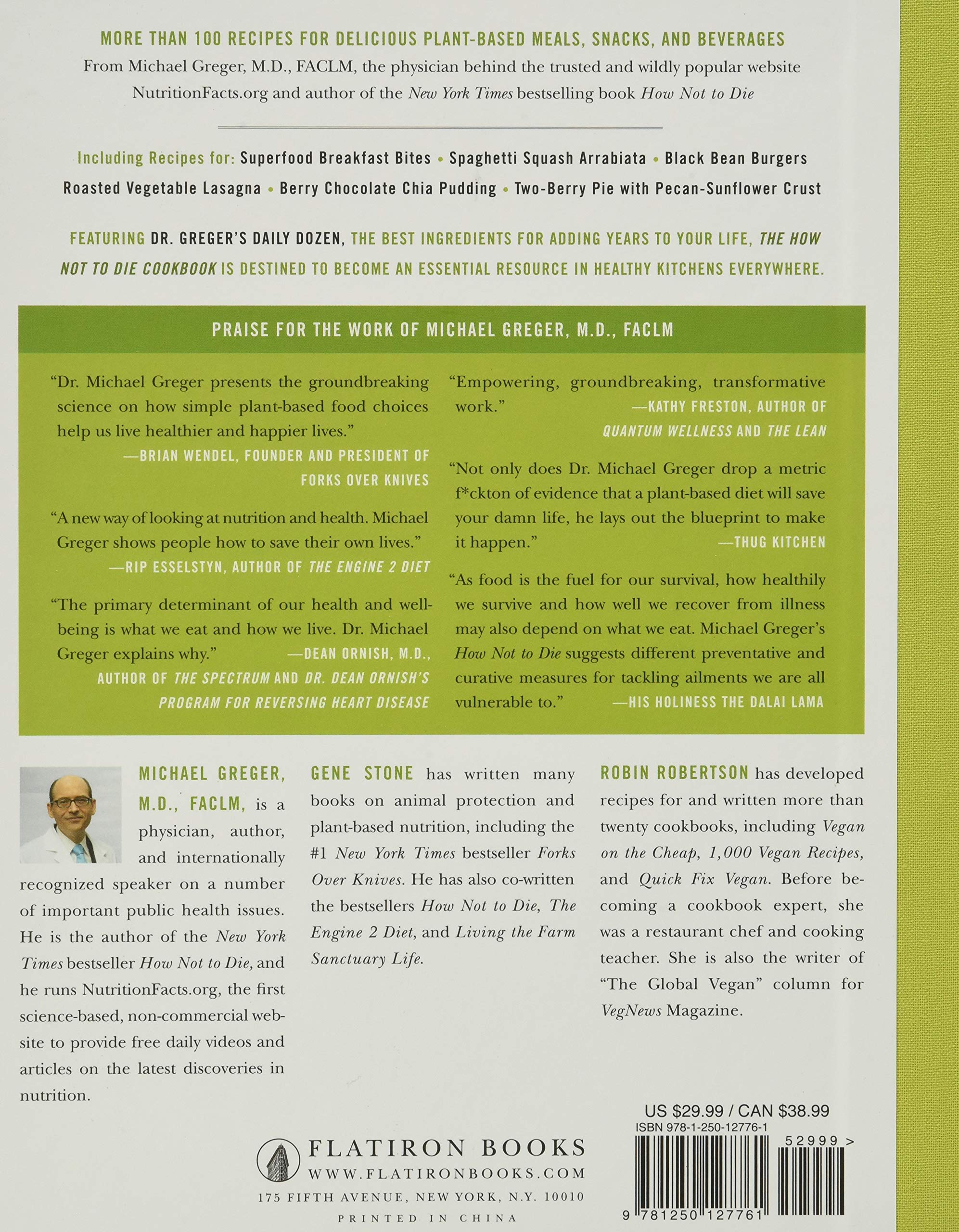 The How Not to Die Cookbook: 100+ Recipes to Help Prevent and Reverse Disease