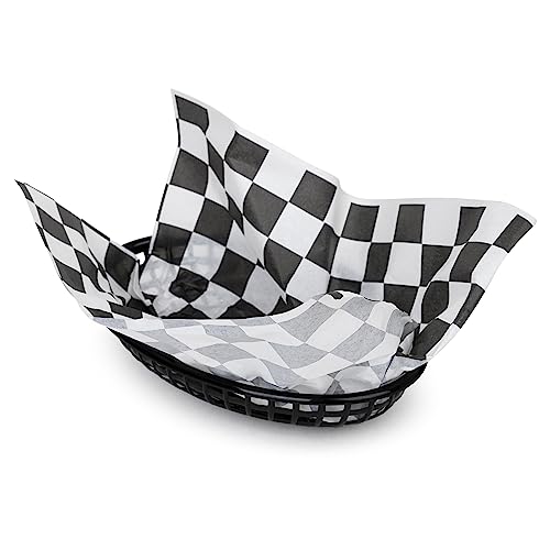 zees products Food baskets with parchment paper, fast food baskets, plastic food baskets, restaurant baskets for food, plastic food baskets with paper liners, 12 baskets, 250 parchment Liners