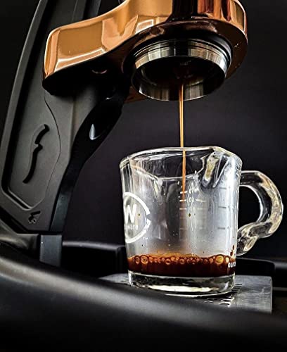 Rattleware 3-Ounce Espresso Shot Glass Pitcher, Double Spouted Shot Glass, Genuine Barista Measuring Cup
