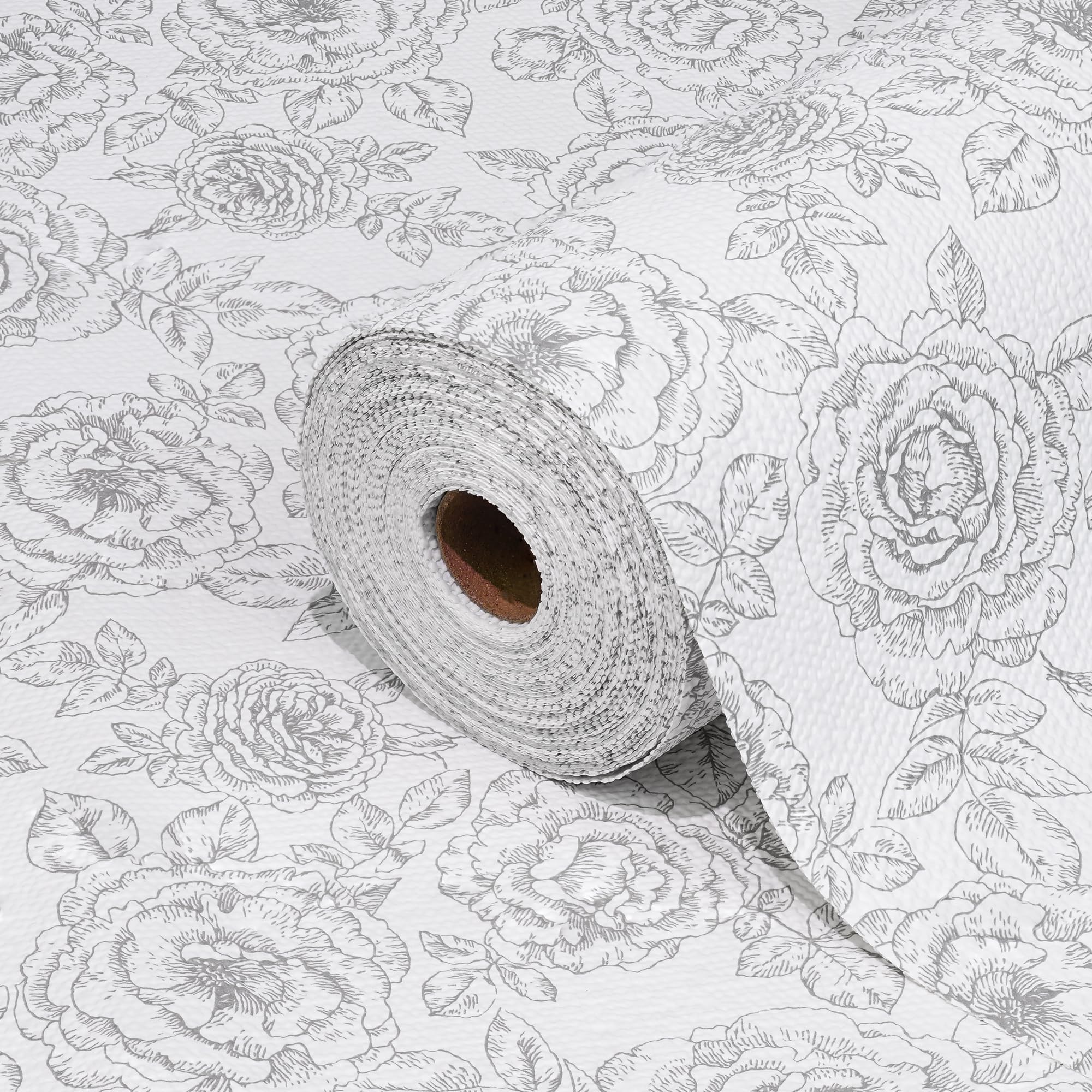 Gopas Drawer and Shelf Liner for Kitchen Cabinets Non-Adhesive, Non-Slip Cabinet Liner Shelf Paper Strong Grip Waterproof Easy to Clean for Kitchen Shelves Cupboard, Flower,12IN X 10FT