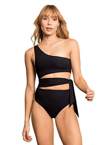 Maaji Women's Standard Cheeky Cut One Piece, Black, SM