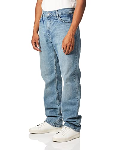 Nautica Men's Striaght Fit Stretch Denim Jeans, Light Tidewater Wash, 34W 34L