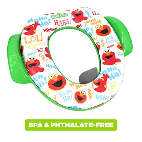 Sesame Street "So Funny Elmo" Soft Potty Seat and Potty Training Seat - Soft Cushion, Baby Potty Training, Safe, Easy to Clean
