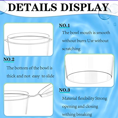 XINGLIAN 100 Pieces Plastic Souffle Cups, 1 OZ Disposable Clear Leak Proof Sauce Cup With Hinged Lid, Used for Various Sauces, Food Samples, Storage Crafts