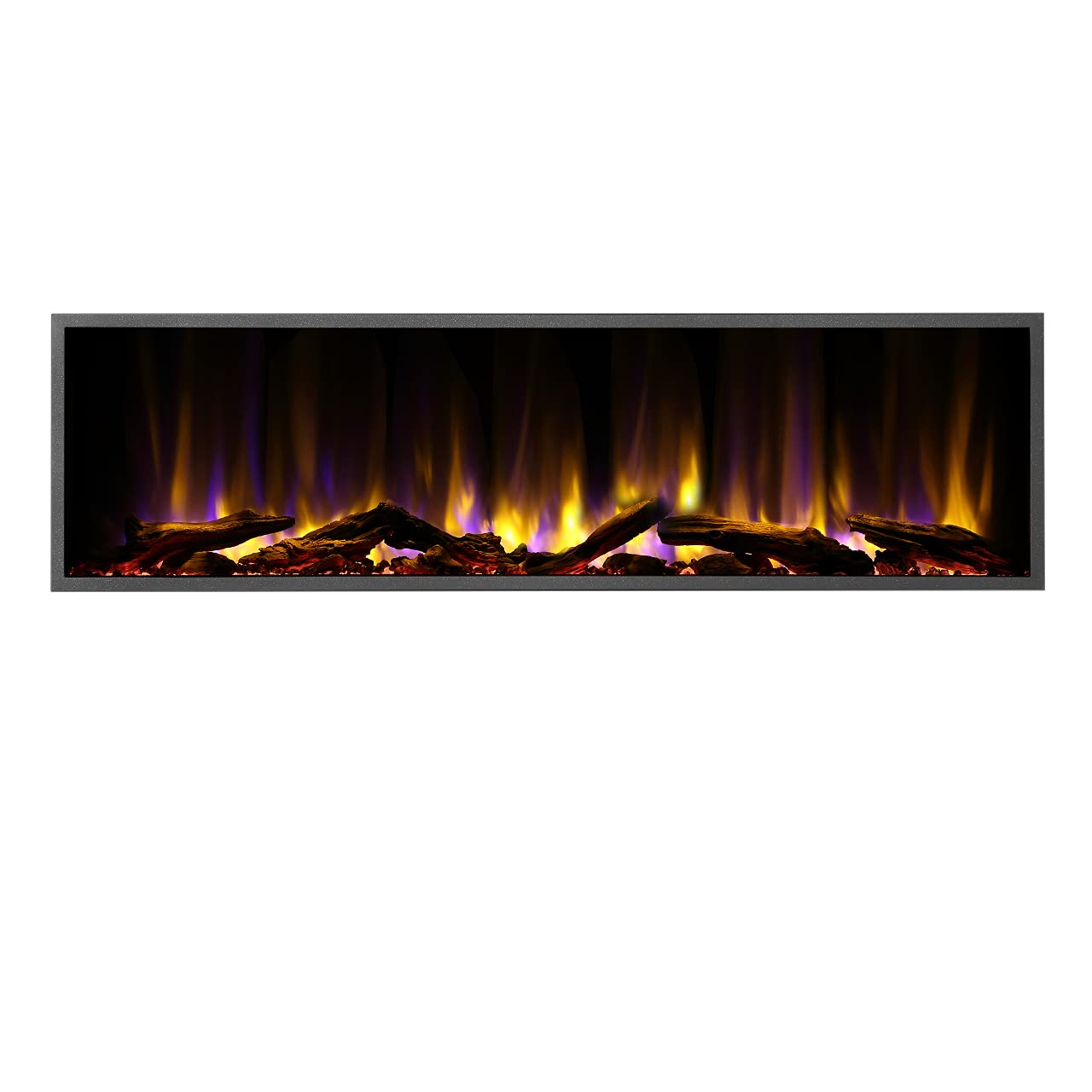 Dynasty Harmony BEF Realistic Linear Electric Fireplace with Multicolor Flame (57" Wide)