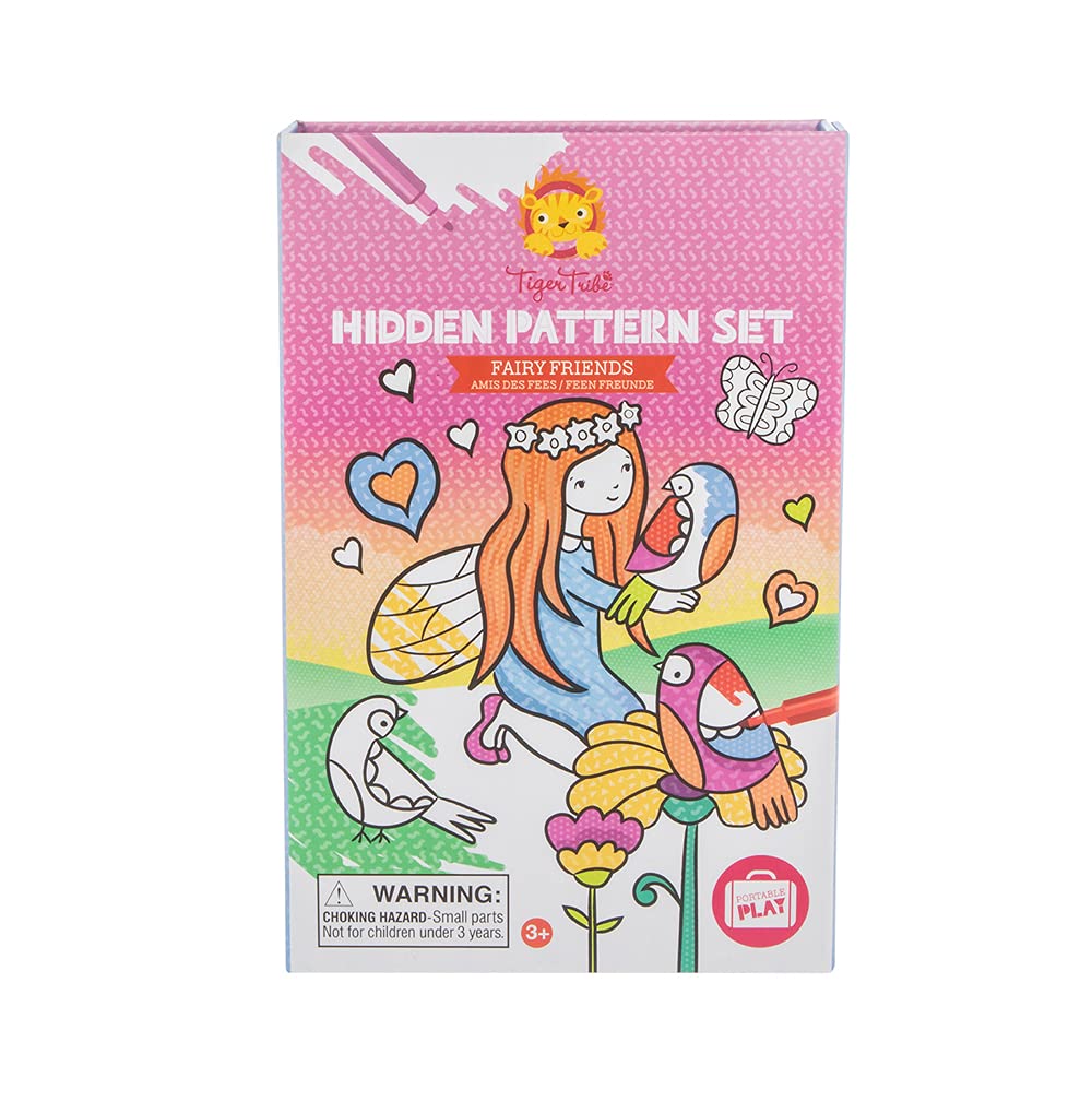 Tiger Tribe Textured Coloring Kit - Fairy Friends - Take Along Art Set - All Supplies Included - Ages 3+ - 60261