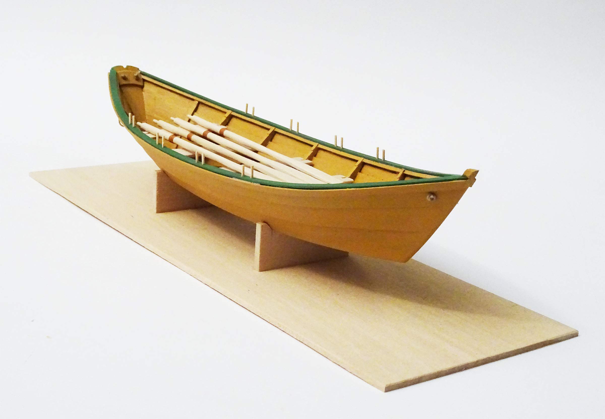 Lowell Grand Banks Dory Wooden Model Ship Kit - 1:24 Scale Plank-on-Frame Construction with Laser Cut Basswood Parts, Detailed Plans & Instructions, Display Base Included - Beginner Level