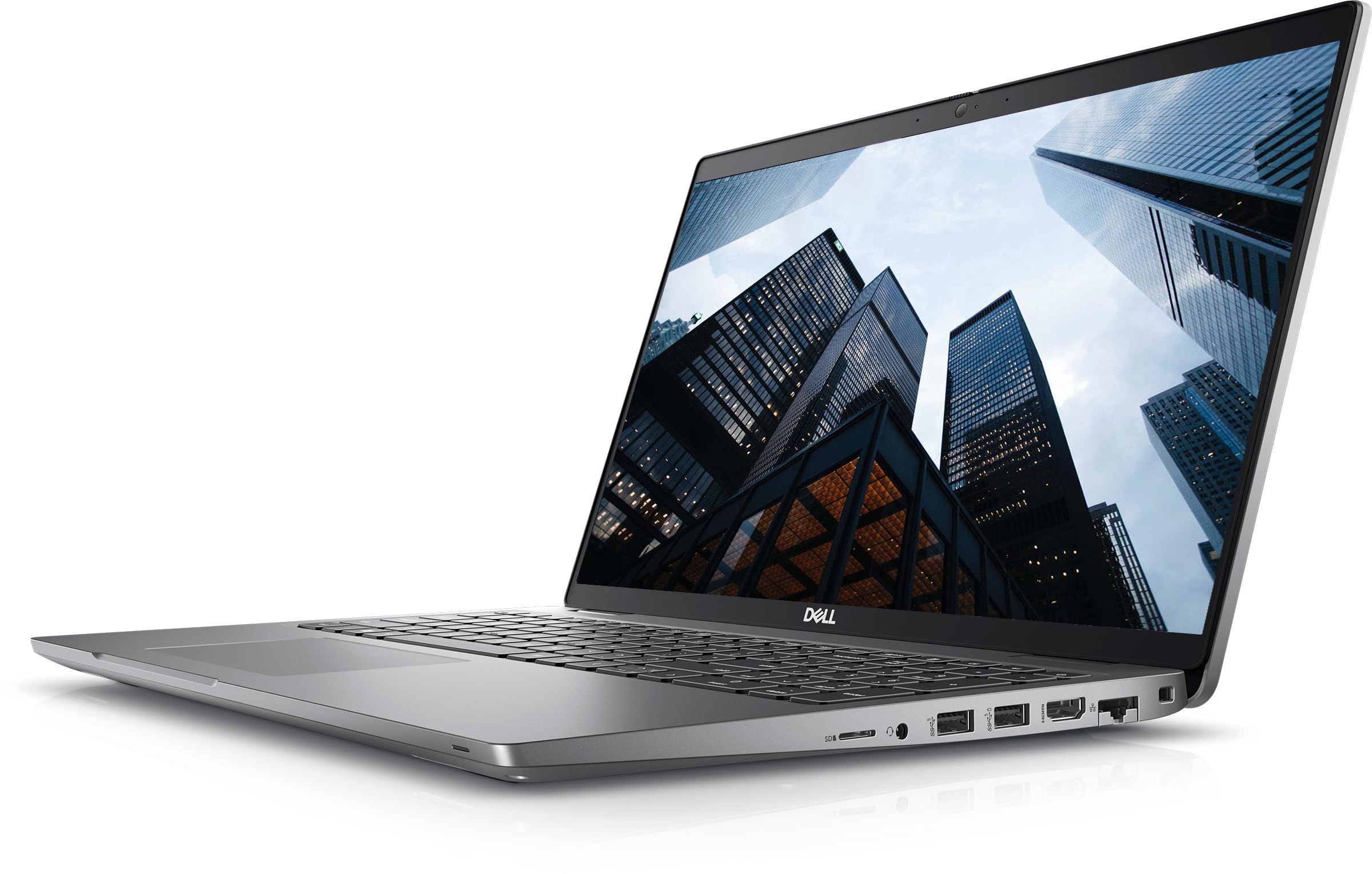 Dell Latitude 15.6 Inch Business Laptop, Intel Core i5-1245U vPro, 32GB RAM, 1TB SSD, Windows 11 Pro, Backlit Keyboard, HDMI, SD Card Reader, Silver