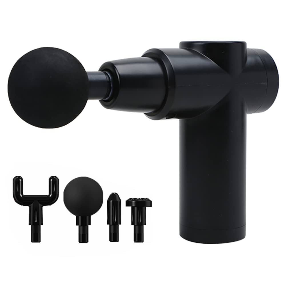 Crowndy Massage Gun Deep Tissue, Percussion Muscle Massager for Athletes, Electric Percussion Massage Guns for Muscle Fatigue Relief, 6 Speed and 4 Massage Heads(Mini)