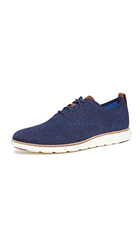 Cole Haan Men's Original Grand Knit Wing TIP II Sneaker, NAVY/IVORY, 9 M US