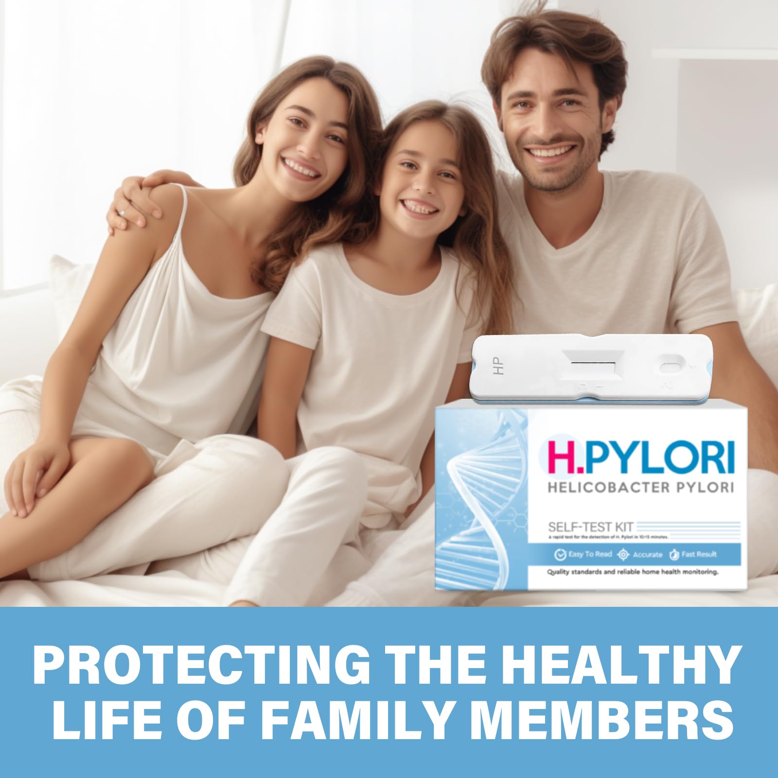 HANASCAR H Pylori Test Kit, Helicobacter Pylori Test Kits at Home, 99.5% Accuracy, Results in 10-15 Minutes, Easy to Use