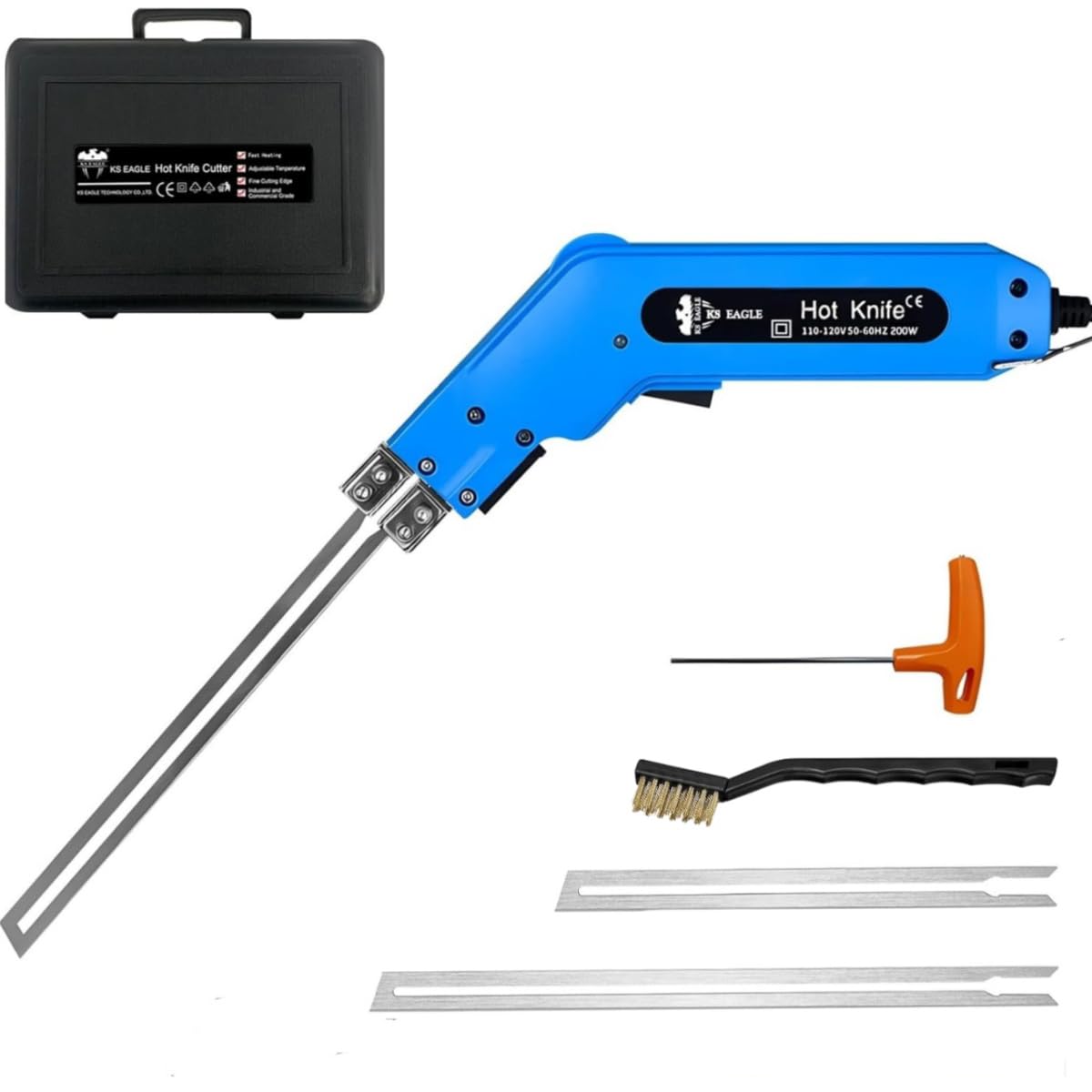 Hot Knife Foam Cutter, Electric Hot Knife Foam Cutting Tool Styrofoam Cutter 200W 110-120V for EPS, XPS, EPP, EVA, EPE, PU, KT Board, Sponge