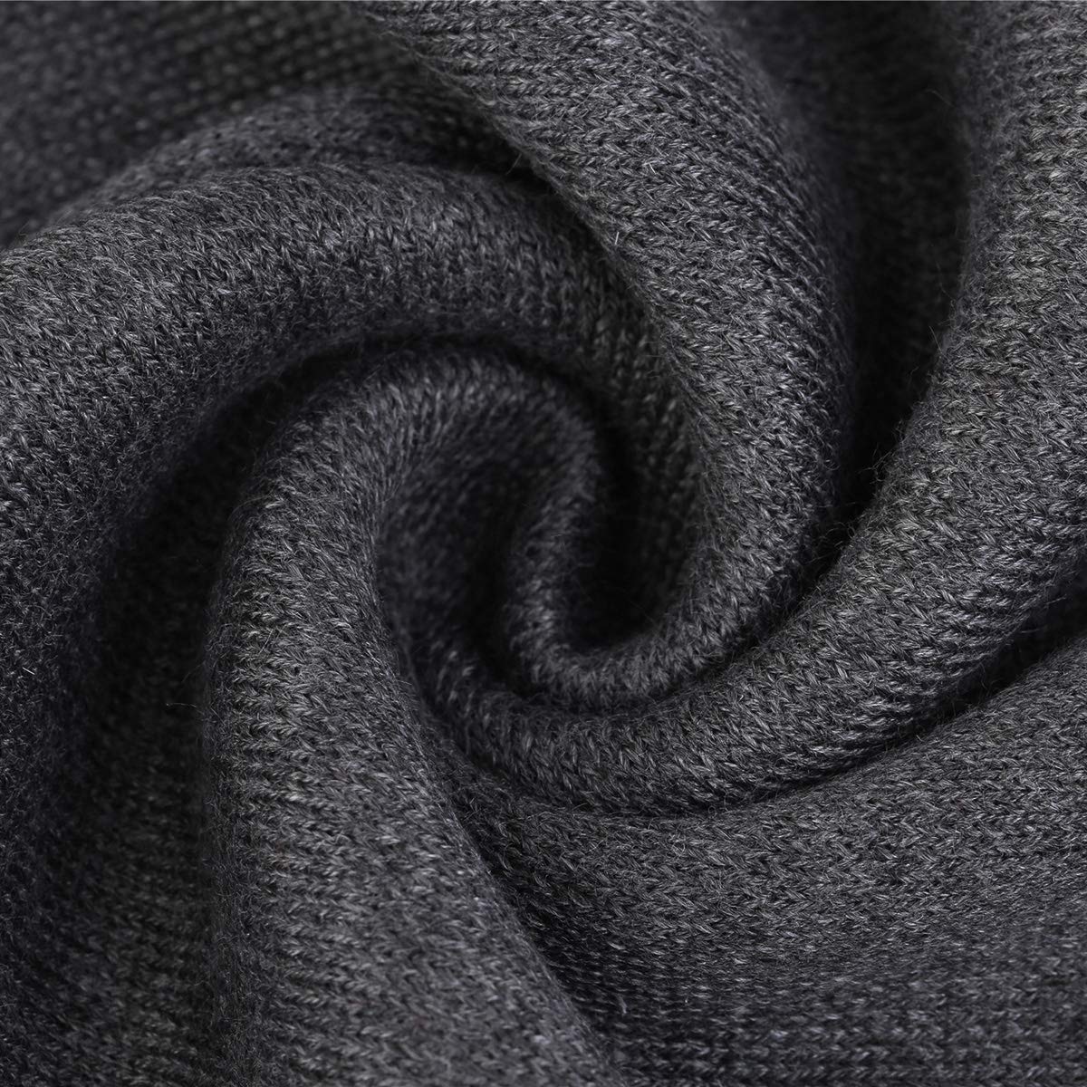 ChunCui Mens Long Thick Scarf Solid Color Soft Warm Cashmere Feel Fashion Scarf Black