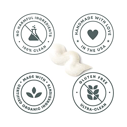 Real Skin Care Coconut Toothpaste | Handmade in The USA | All Natural | All Natural Organic Fluoride Free Toothpaste for Healthy Smiles | Flavored Toothpaste for Adults & Kids with Essential Oils