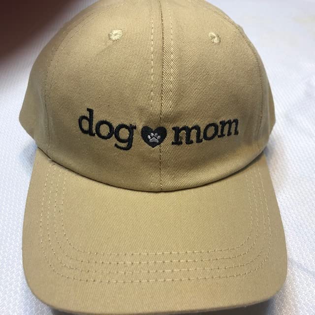 Dog Mom Baseball Cap β Fashionable Embroidered Trucker Hat for Women. Trendy, Light Weight Adjustable Cute Hats for Summer (Khakis), One Size-X-Large
