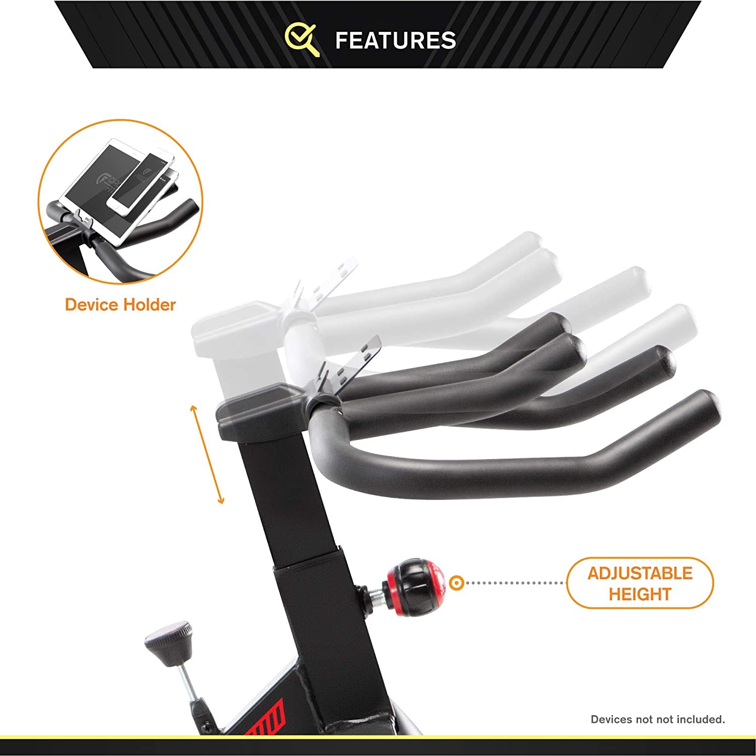 CIRCUIT FITNESS Circuit Fitness Club Revolution Cycle for Cardio Exercise - Red/Bluetooth