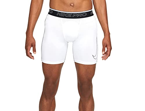 Nike Pro Dri-FIT Men's Shorts (as1, Alpha, l, Regular, Regular, White/Black, Large)