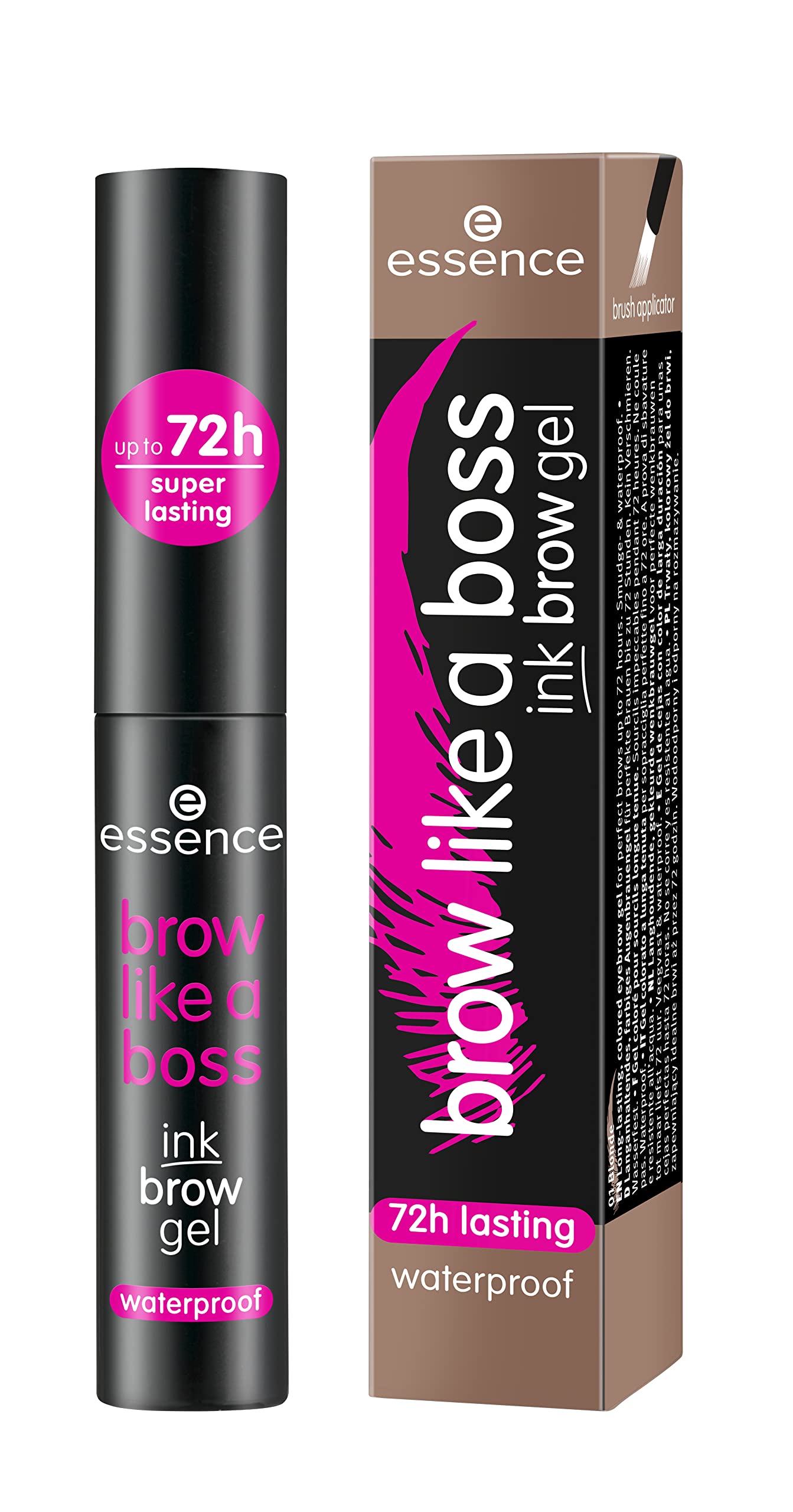 essence | Brow Like A Boss Brow Gel | Waterproof & Smudge Proof Tinted Brow Gel | Vegan & Cruelty Free, Paraben Free (03 | Dark Brown)