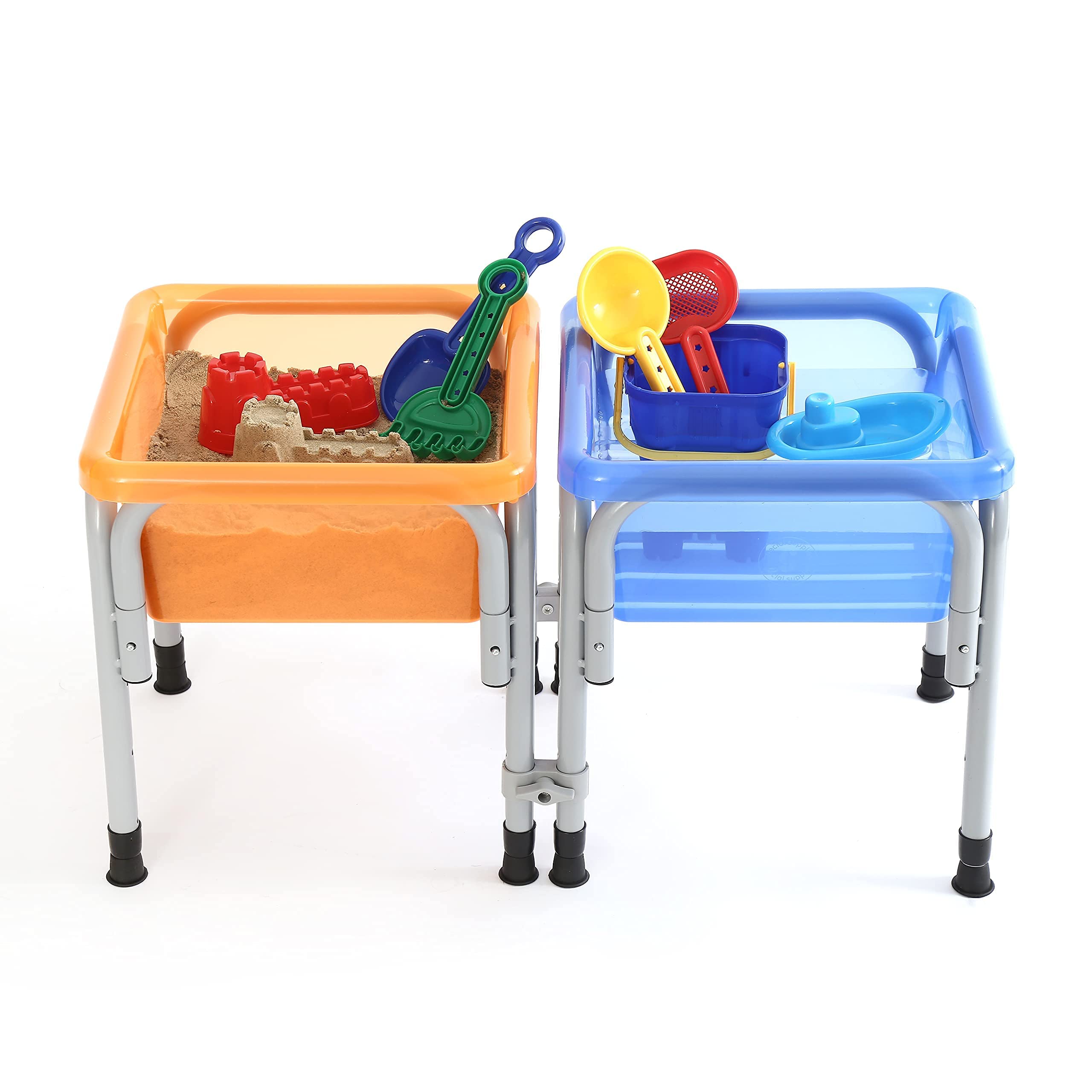 Special Supplies Sensory Activity Table for Kids and Toddlers with 2 Plastic Buckets, Easy Build Frame, and 7 Beach Toys for Interactive, Hands-On Learning Water, Sand, and STEM Play