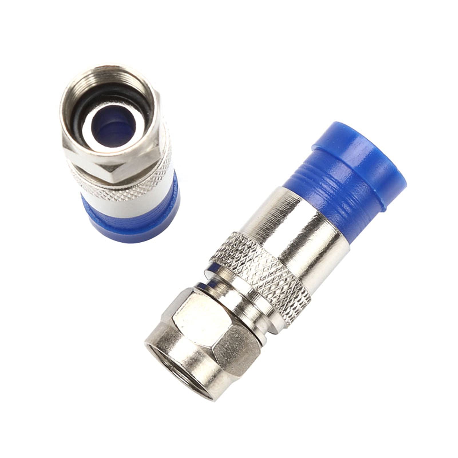 TLS.Eagle RG6 Compression F Type Straight Antenna Cable Connector Coax Adapter Pack of 20