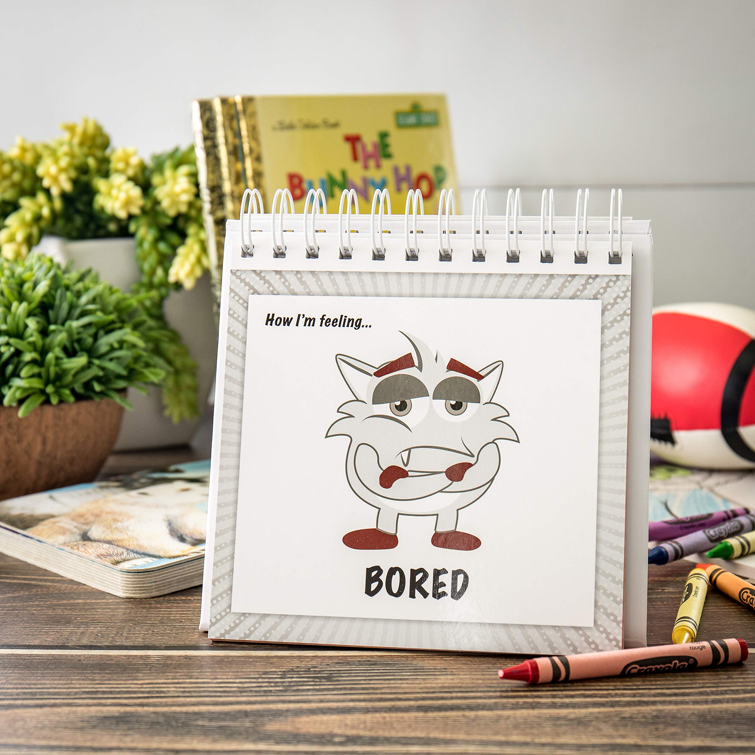 The Original Mood Flipbook for Kids; 20 Different Moods/Emotions; Autism; ADHD; Help Kids Identify Feelings and Make Positive Choices; Laminated Pages (Monster Flipbook)