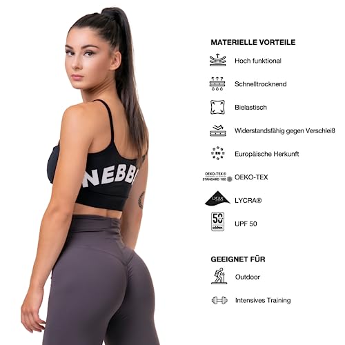 NEBBIA Classic Hero Cut-Out Sports Bra 579 Black